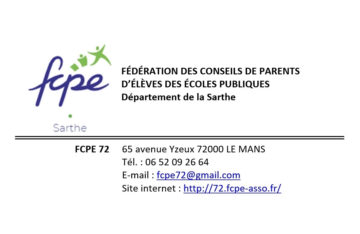 Bienvenue à la FCPE SARTHE | FCPE